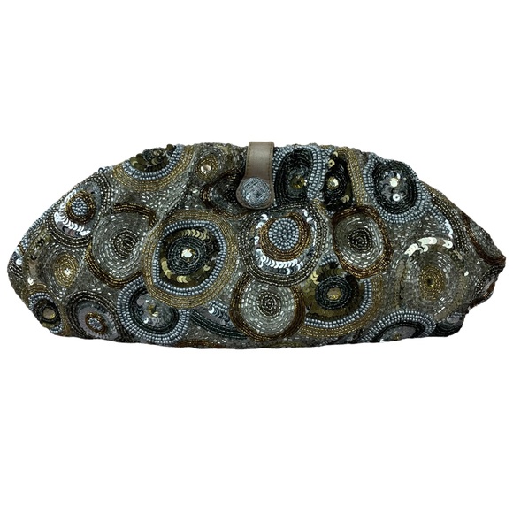 Santi | Bags | Nwot Santi Hand Beaded Sequin Clutch | Poshmark